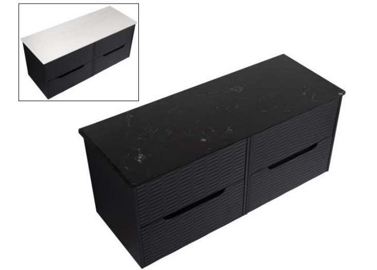 Lili 1200 Black Double Wall Unit only – jax-ie